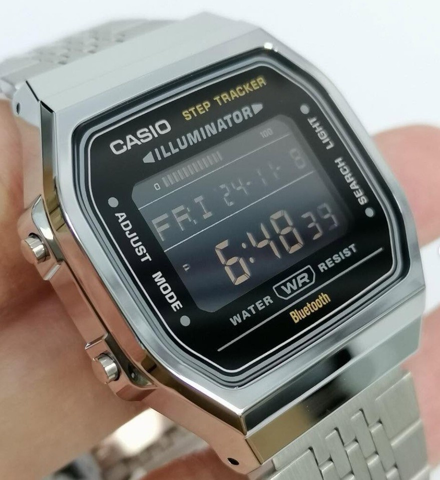 Casio ABL-100WE-1B Vintage Design Black Digital Bluetooth Step Tracker ...