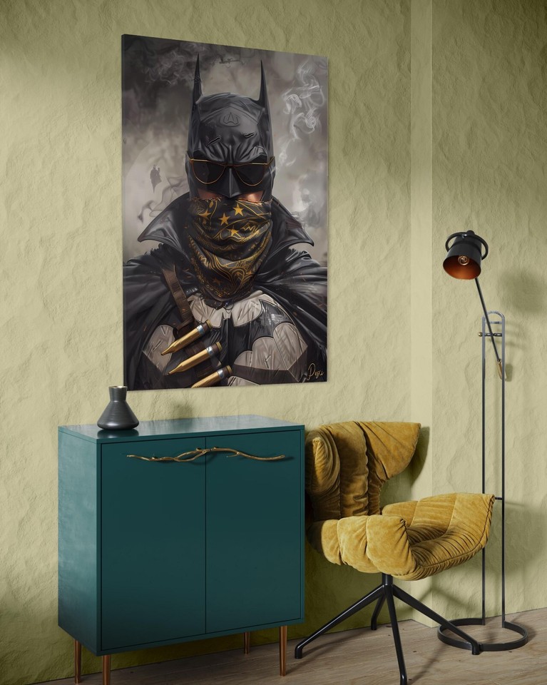 Batman Leinwand Bild Gotham Fledermaus Dekoration Kunst Stil Wandbild ...