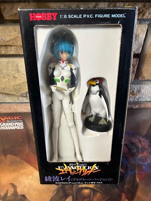 Rei Ayanami Plug Suit Ver.2 & Penpen Figure Evangelion SEGA Tsukuda ...