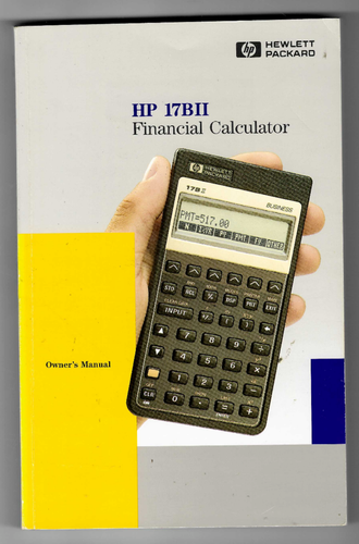HP 17BII Financial Calculator Owner's Manual Edition 3 | eBay