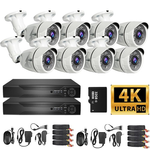 Outdoor Security Camera System Video Camera System 4CH 4K DVR ...