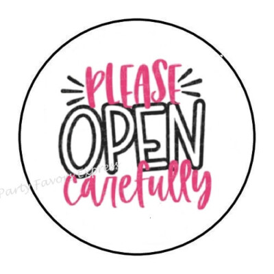 PLEASE OPEN CAREFULLY ENVELOPE SEALS LABELS STICKERS | eBay