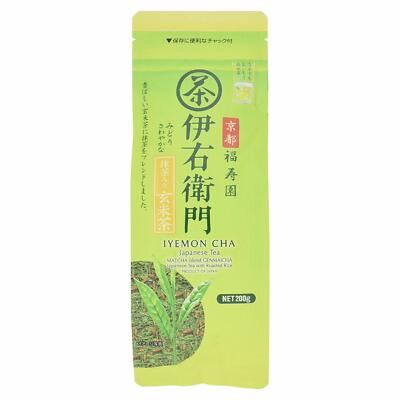 Fukujuen Made in JAPAN Genmai cha roast rice tea with Matcha 200g ...