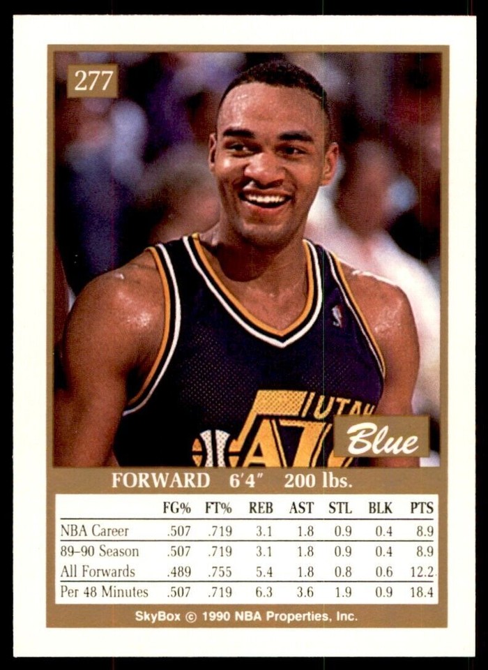 1990-91 SkyBox NBA Theodore Edwards Rookie . Utah Jazz #277 | eBay