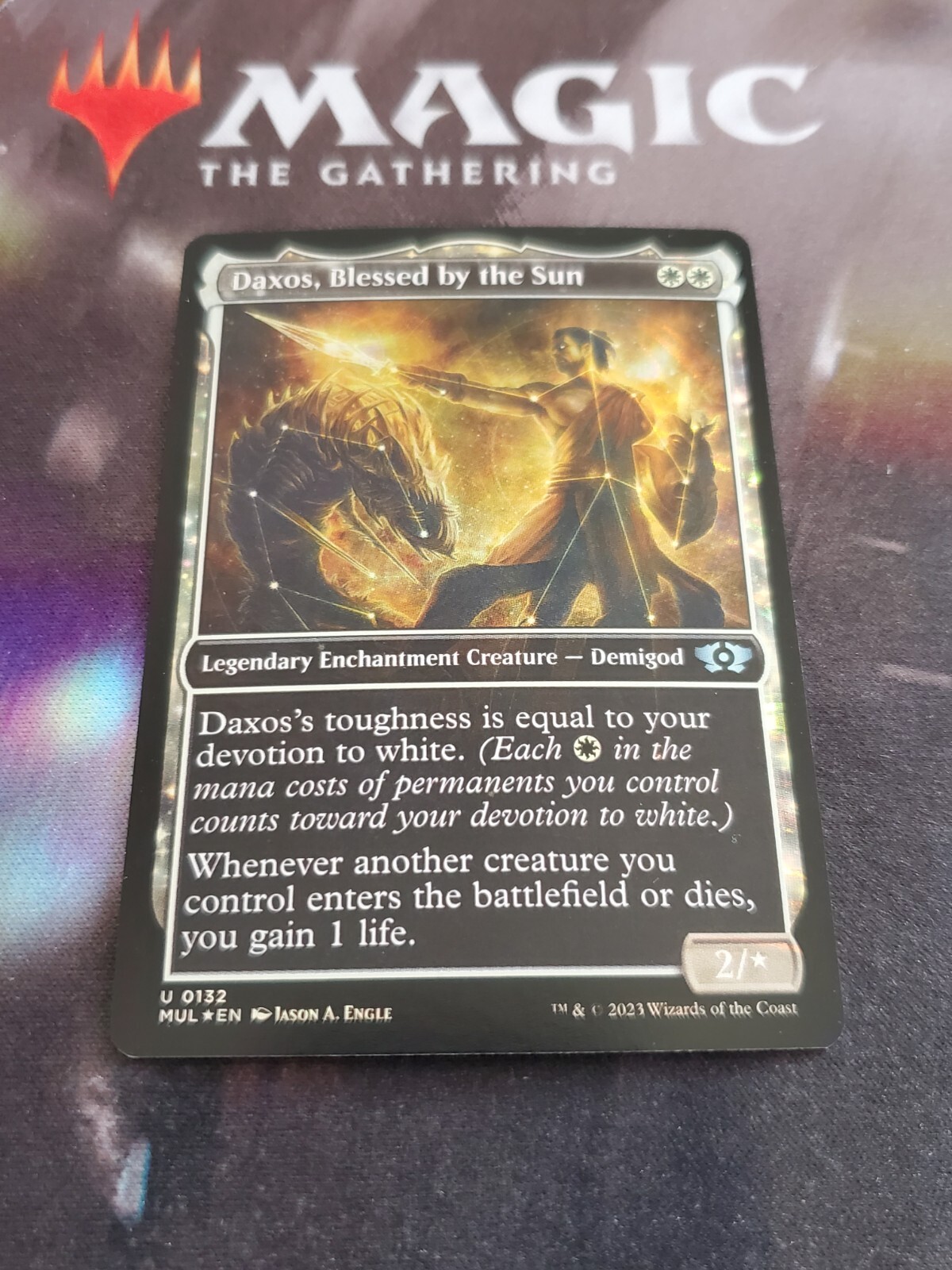 Mtg. Daxos, Blessed by the Sun. (132) Halo Foil. March Of Machine. Pack ...