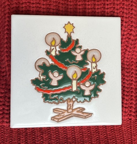 Arius Santa Fe Ceramic Tile Wall Art Christmas Angel Tree By (Made In ...