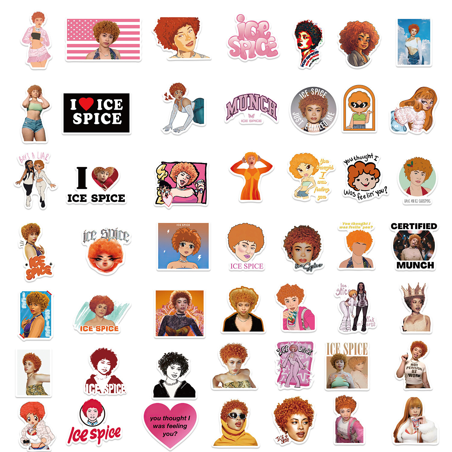 Ice Spice Singer Graffiti Stiers Cute Style Diy Waterproof Decals | eBay