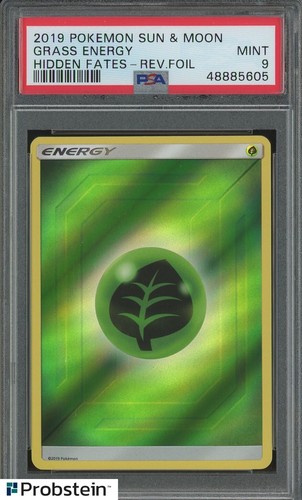 2019 Pokemon S & M Hidden Fates Reverse Foil Grass Energy PSA 9 MINT | eBay