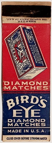 Vintage Bird's Eye Diamond Matches Matchbook Cover | eBay