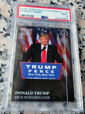 DONALD TRUMP 2016 Topps NOW 45th President Wins Election SP Card PSA 9 ...