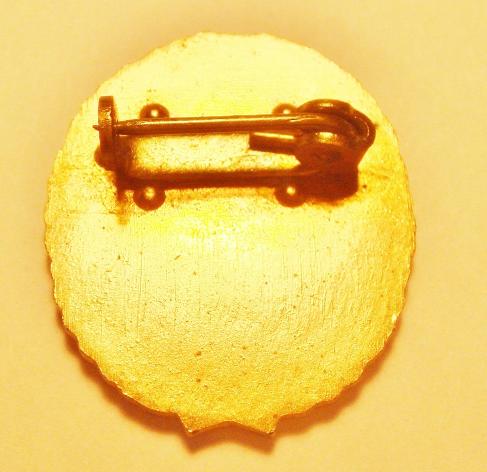 Vintage original German GDR BMP TANK Badge Needle pin "Treu Gedient ...