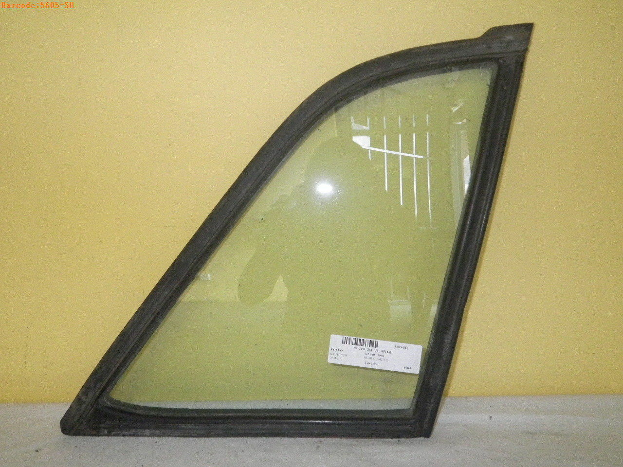 VOLVO 244 - 1975 to 1981 - 4DR SEDAN - RIGHT SIDE REAR QUARTER GLASS ...