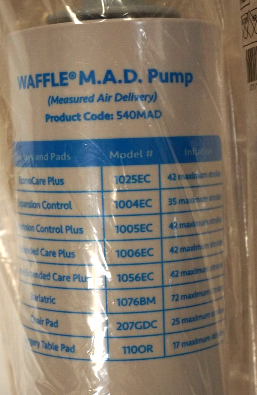 EHOB Waffle Mattress Overlay w Waffle M.A.D. Air Pump 1025EC 1025ECP 42 ...