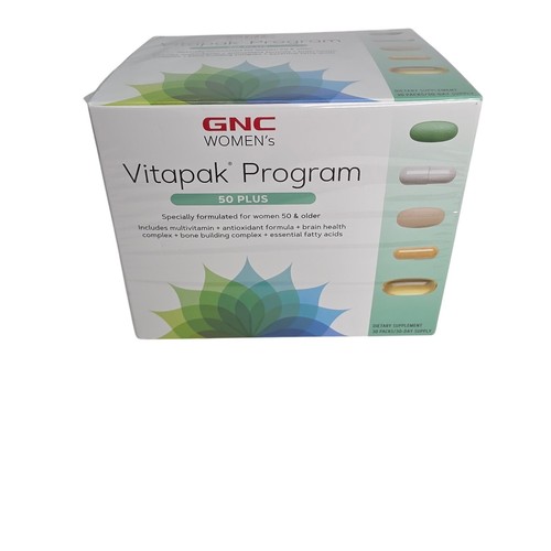 GNC Women's 50 Plus Vitapak Program Support Brain Dietary Supplement ...