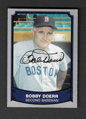 BOBBY DOERR Red Sox HOF Signed Autographed 1989 Baseball Legends Card ...