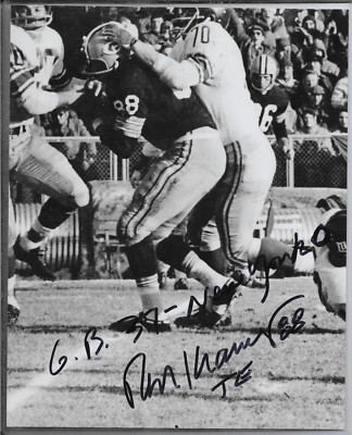RON KRAMER Autograph 8x10 61 NFL Championship Photo "G.B 37 New York 0 ...