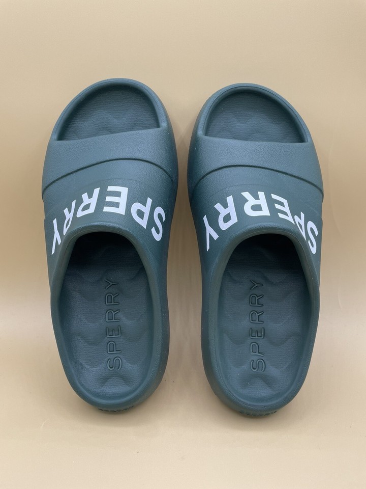 Size 4 M Men’s / Size 6 M Women’s Sperry Float Slide Uni Green Slippers ...