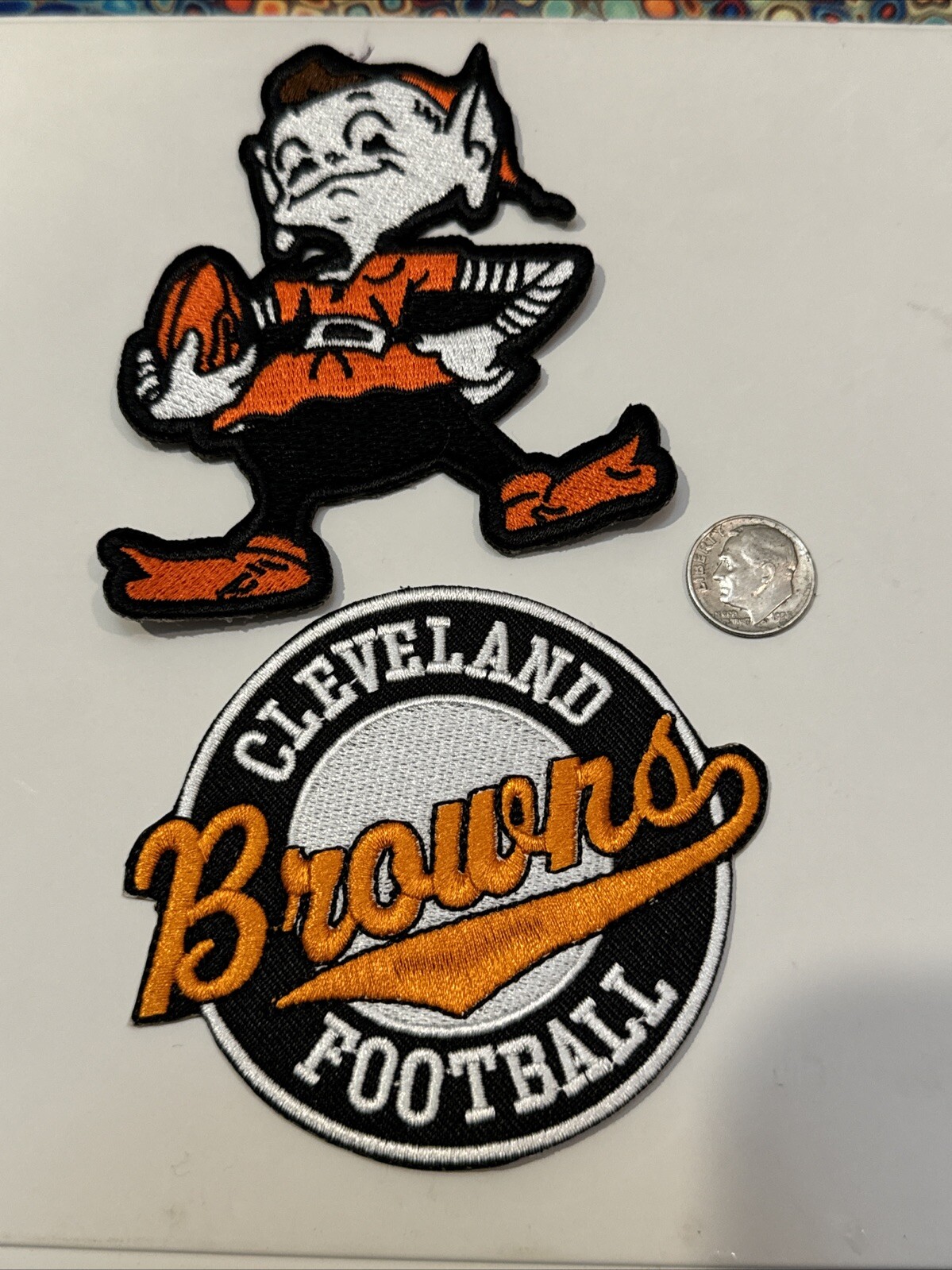 (2) Cleveland Browns Vintage Embroidered Iron On Patches Patch Lot 3” X 2.5 & 3” | eBay