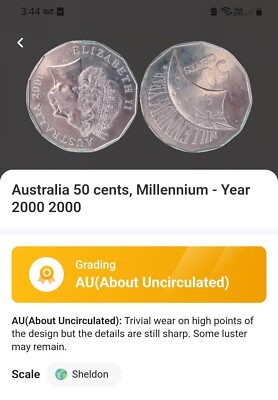 2000 50c Australian coin the extremely rare “incursed error” variety ...