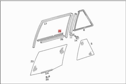 Genuine Sealing Rail Mercedes S124 W124 Wagon 1247350665 | eBay