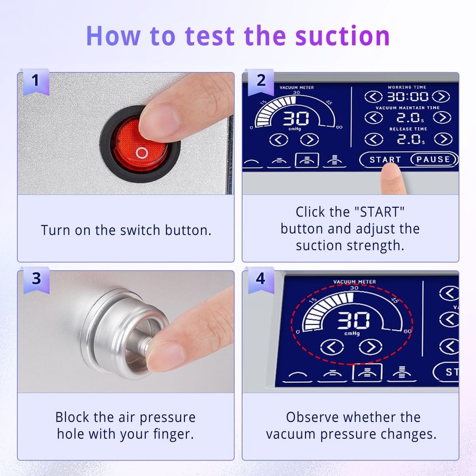 120ml Cups Breast & Butt Enlarge Machine Vacuum Cupping Therapy -60cmHg ...