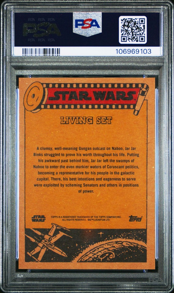 2022 Topps Star Wars Living Set #323 Jar Jar Binks PSA 10 Gem Mint ...