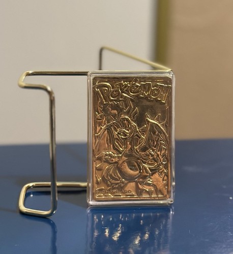 1999 NINTENDO CHARIZARD LIMITED EDITION 23K GOLD PLATED TRADING CARD ...