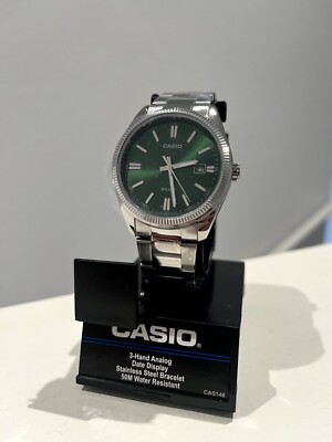 Casio MTP1302D-3AV Green Dial Watch NEW NEVER WORN LIMITED DIAL | eBay