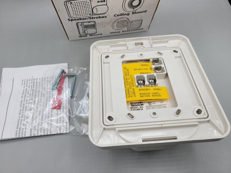 NEW System Sensor P1224MCW SPECTR-Alert Wall Horn/Strobe White Fire ...