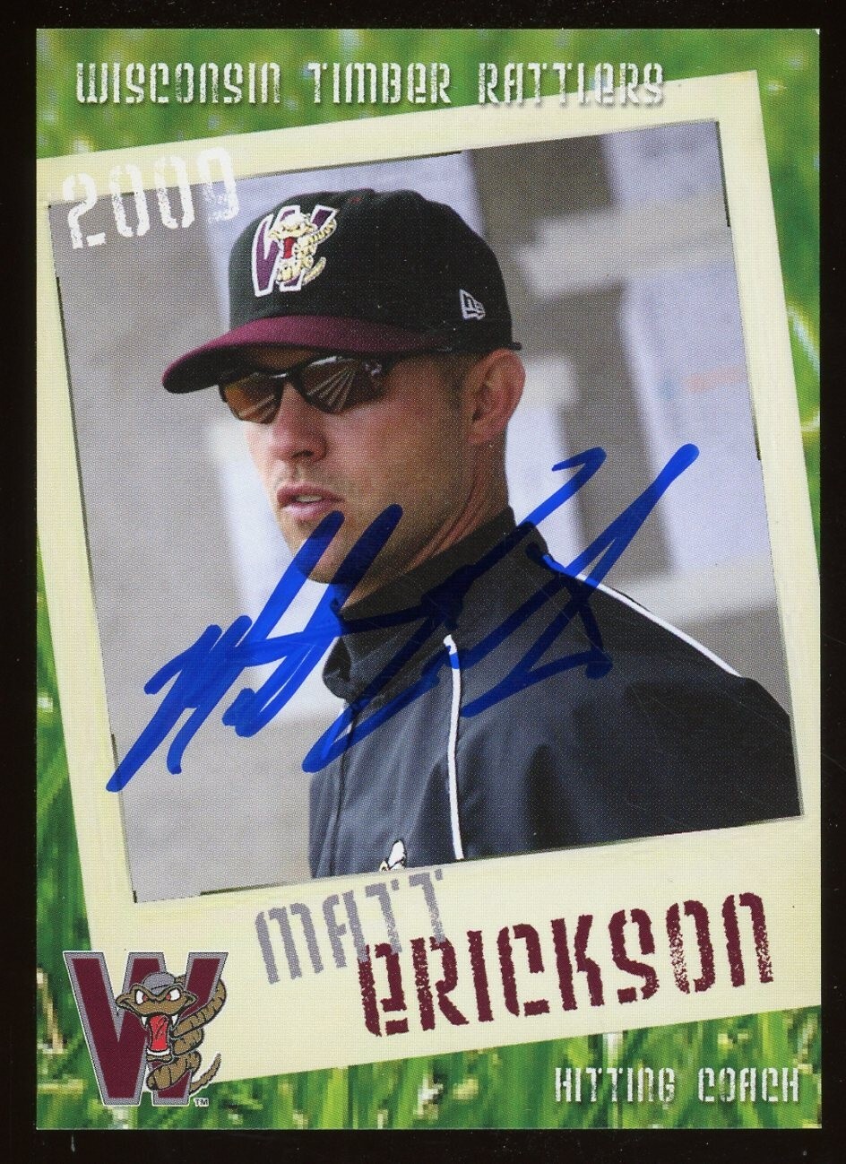 2009 Wisconsin Timber Rattles MATT ERICKSON Signed Card autograph AUTO ...