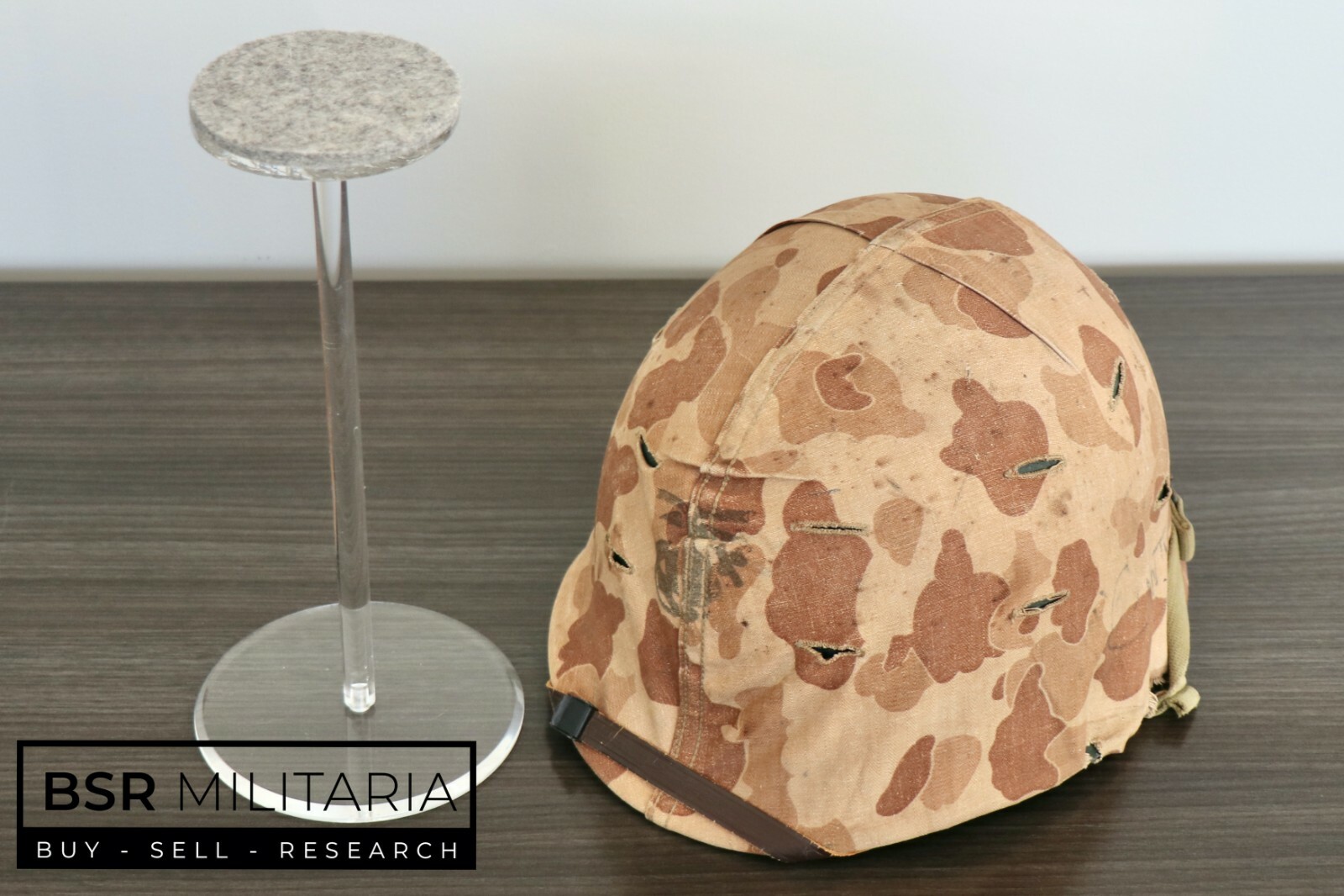 US WWII Helmet Display Stand - Acrylic Combat Museum Headgear ...