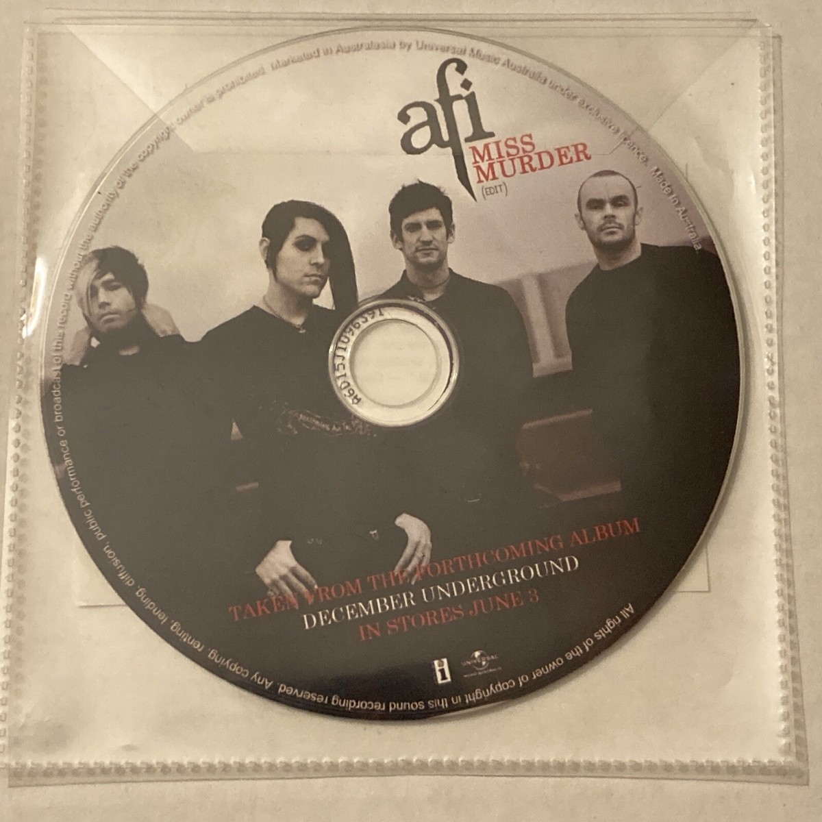 Afi Images Miss Murder AFI Miss Murder Picture Disc Signed For Sale In