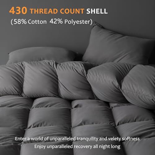 Luxury Goose Down Comforter Size - 750 Fill Power All Season Duvet ...