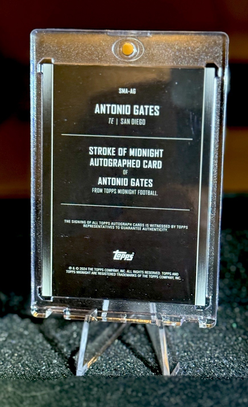 2024 Topps midnight stroke of midnight Antonio Gates autographed #02/99 ...