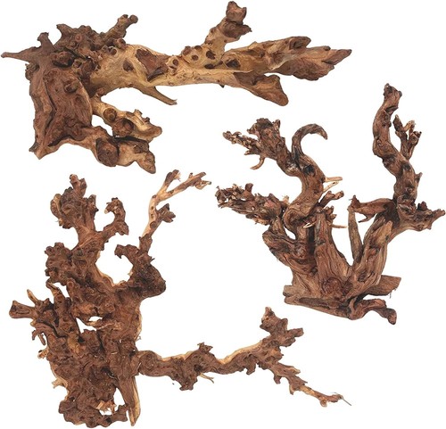 Natural Aquarium Driftwood Assorted Branches Fish Tank Decoration-3Pcs ...