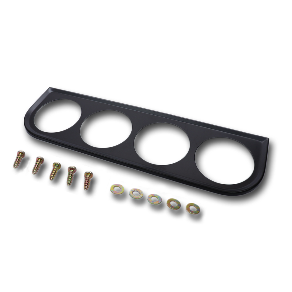 Motor Meter Racing Universal 4 Hole Gauge Mounting Panel Black 52mm 2-1 ...