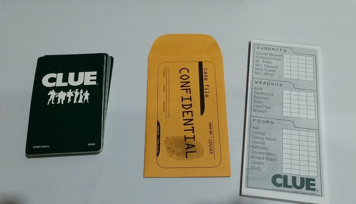 Clue Game Envelope