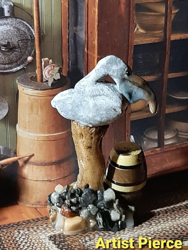 Dollhouse miniature Statue Pelican 1:12 Handmade 3" Tall 1 And A Half ...