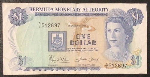 1986 BERMUDA PAPER MONEY - ONE DOLLAR BANKNOTE! | eBay