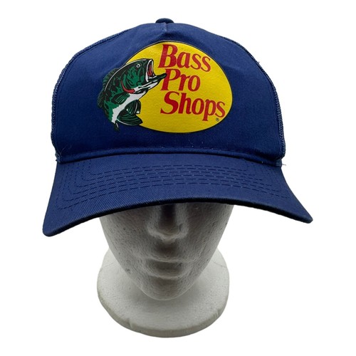 Bass Pro Shops Trucker Hat Mesh Cap Fishing SnapBack Blue Outdoors Gone ...
