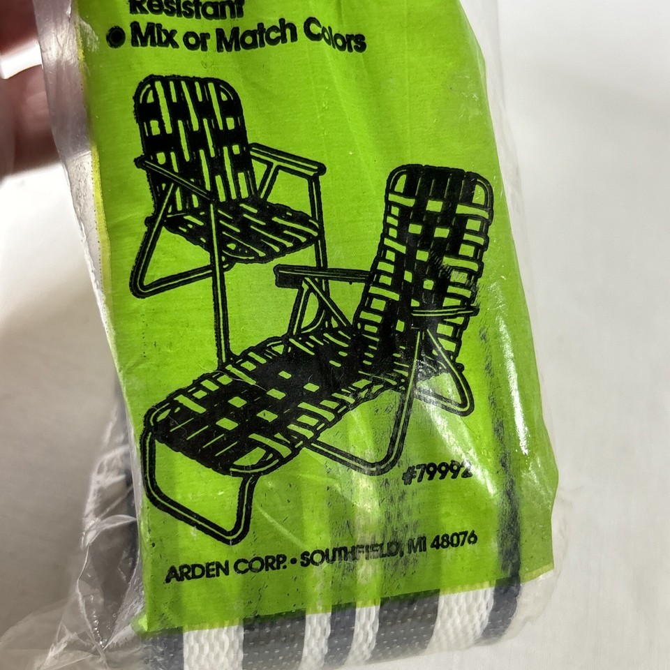 3 Packages Arden Paradise Re-Web Kit Lawn Chair Webbing 39' Feet Blue / Black | eBay