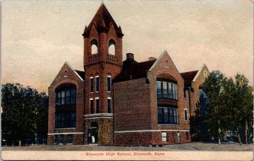 Ellsworth High School Ellsworth Kansas Postcard | eBay