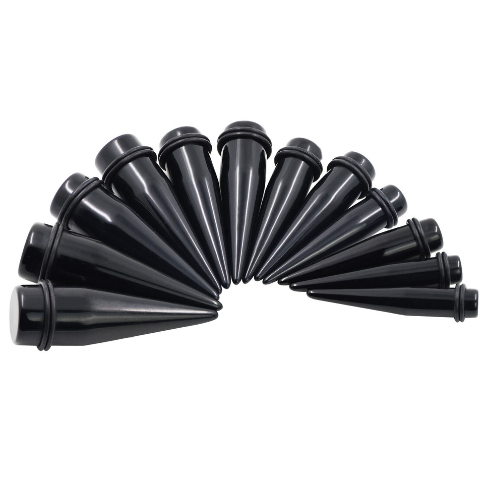 24PC Ear Stretching Kit - 00G-20mm Big Gauges Silicone Tunnel Acrylic ...