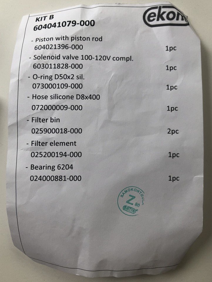 Medtronic Newport C235 Air Compressor 8000 hour PM kit 604041079 | eBay