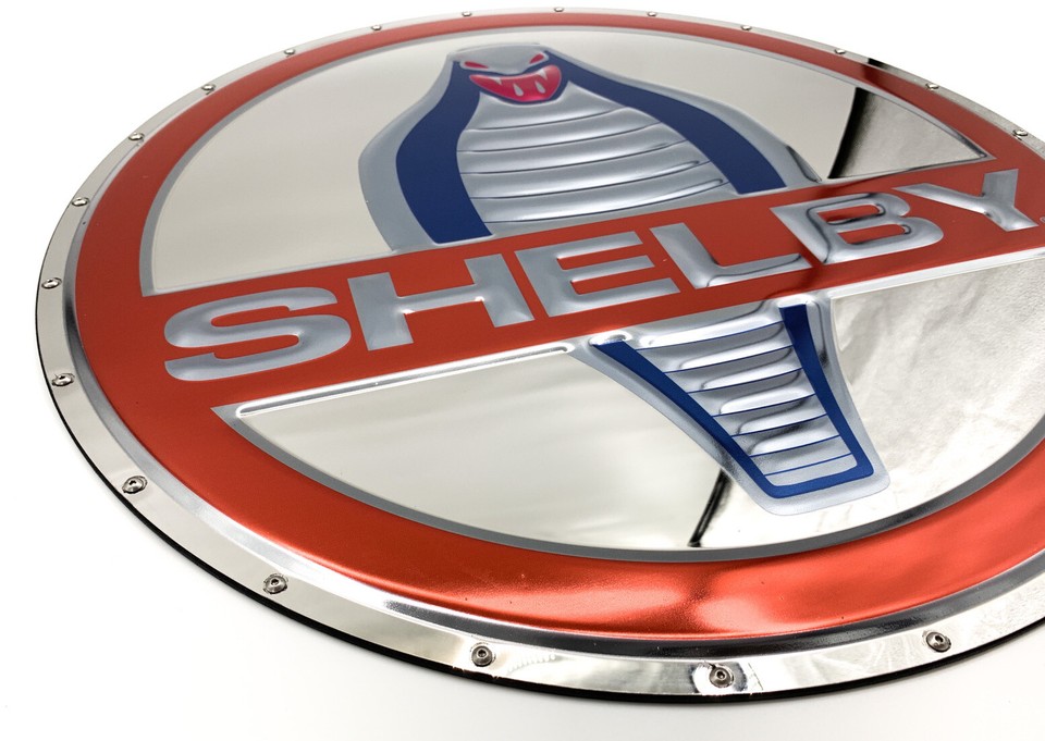 Classic Shelby Cobra Badge Emblem Logo Metal Sign - Licensed (22-1/2" x ...