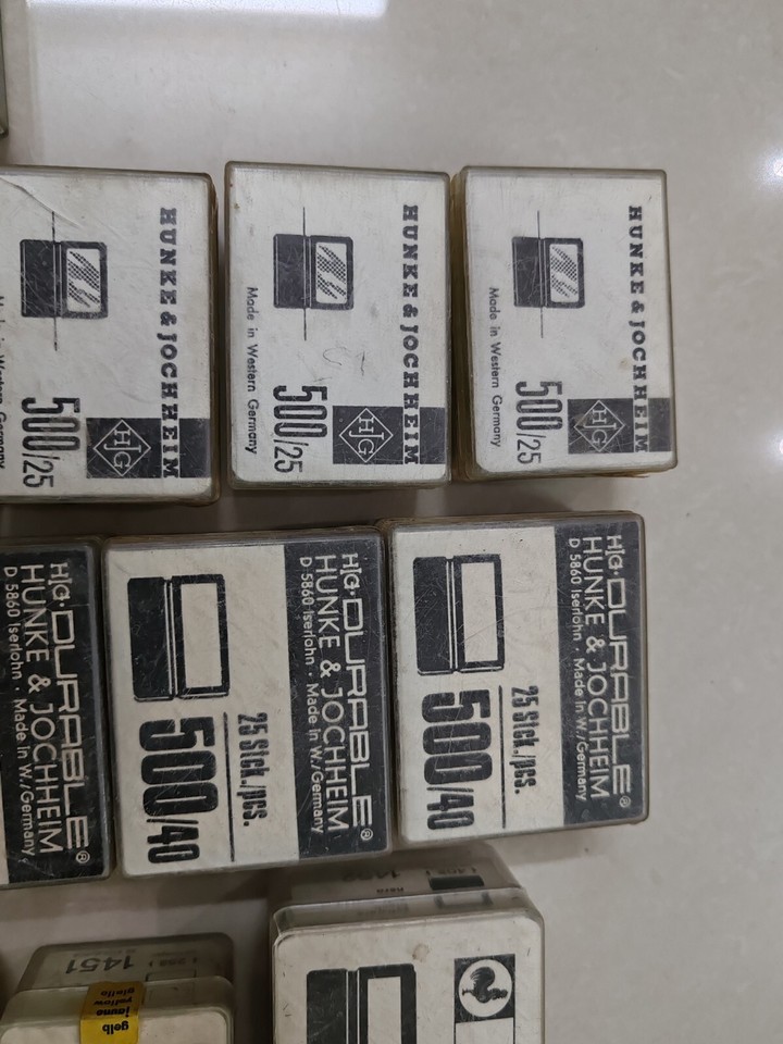 14 X Vintage Rare Metal Index Clips Boxes from 70s hunke & jochheim ...