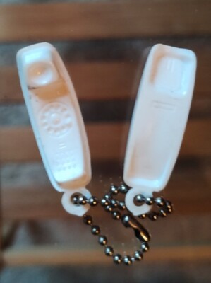 Vintage Trimline Telephone KeyChain Mini Blue Phone Advertising Logo ...