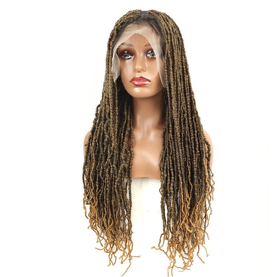 32" Goddess Locs Full Lace Wig for Black Women Faux Locs Dreads Wig w ...