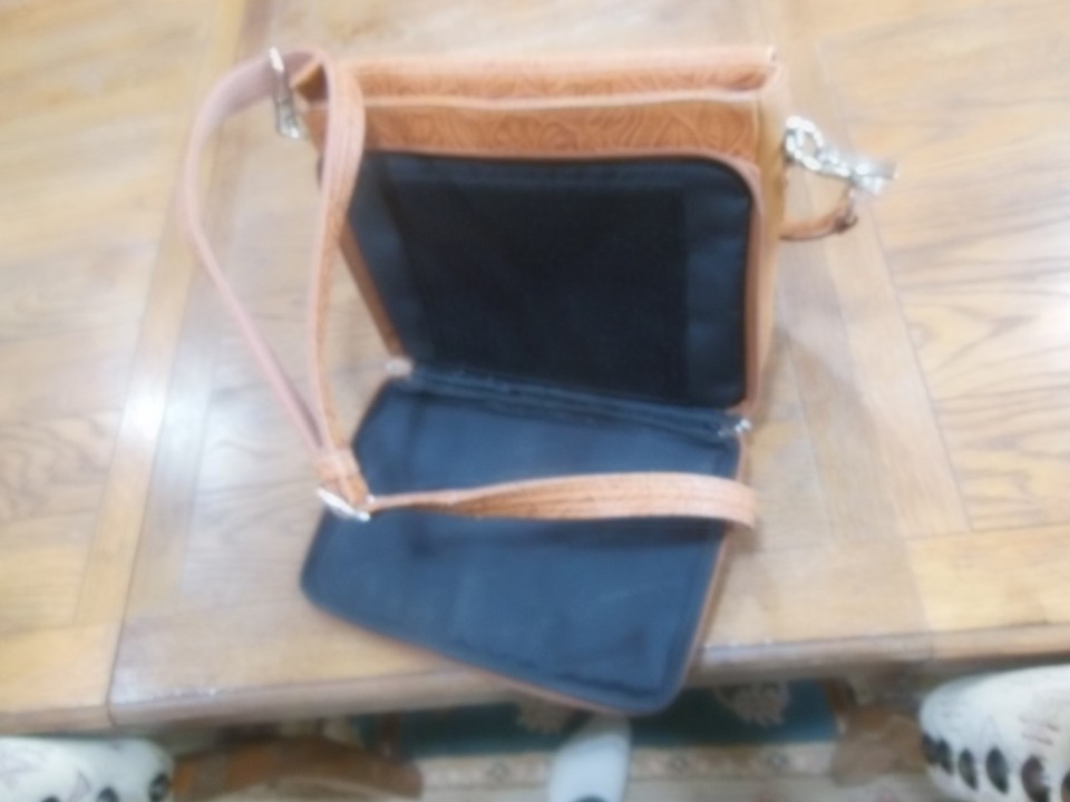 Gun Tote'n Mamas Handbag Tooled American Cowhide Concealed Carry Brown ...
