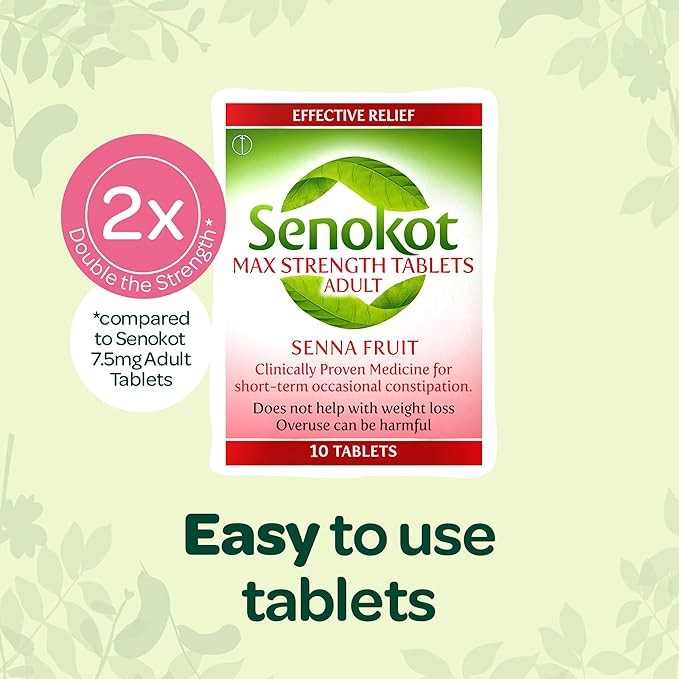 Senokot Strength Max Tablets Adults, Senna Fruit, 10 Count ...